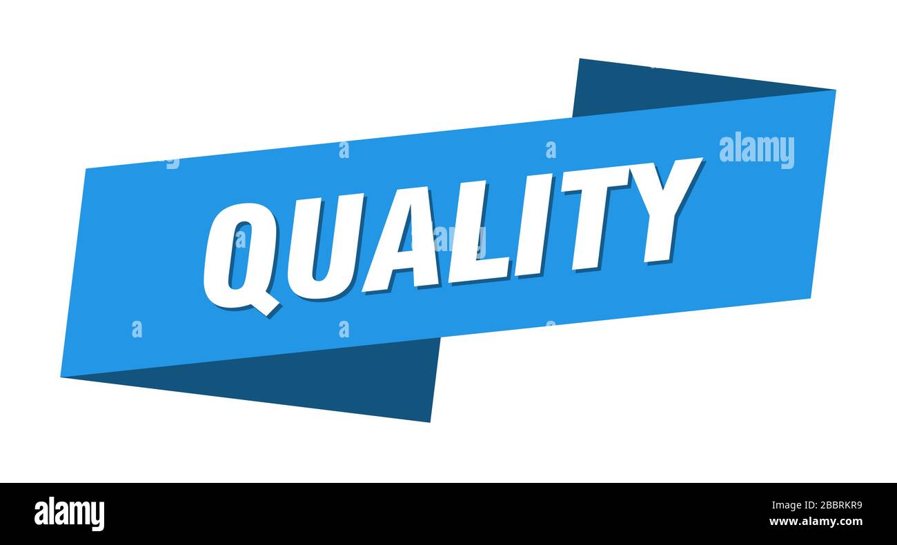 quality banner template. quality ribbon label sign Stock Vector Image ...
