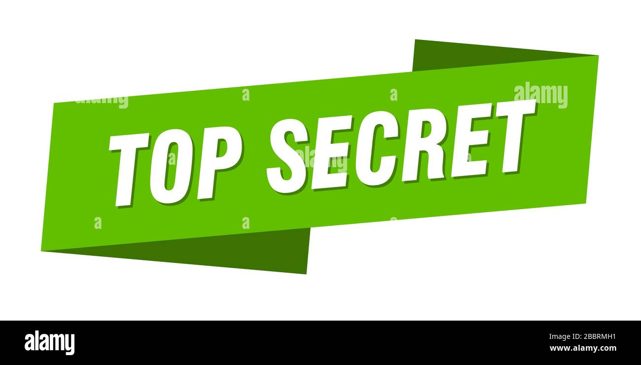 top secret banner template. top secret ribbon label sign Stock Vector ...
