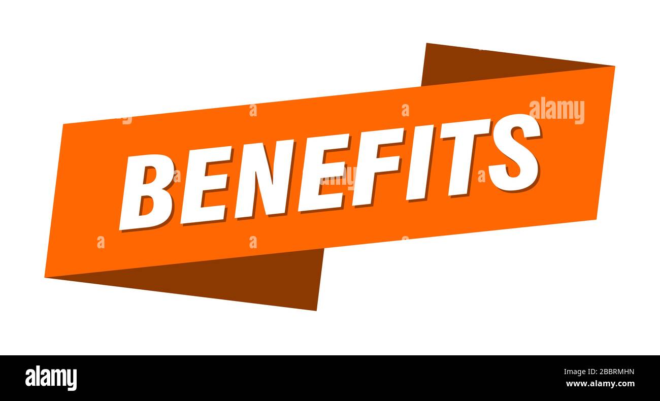 benefits banner template. benefits ribbon label sign Stock Vector Image ...