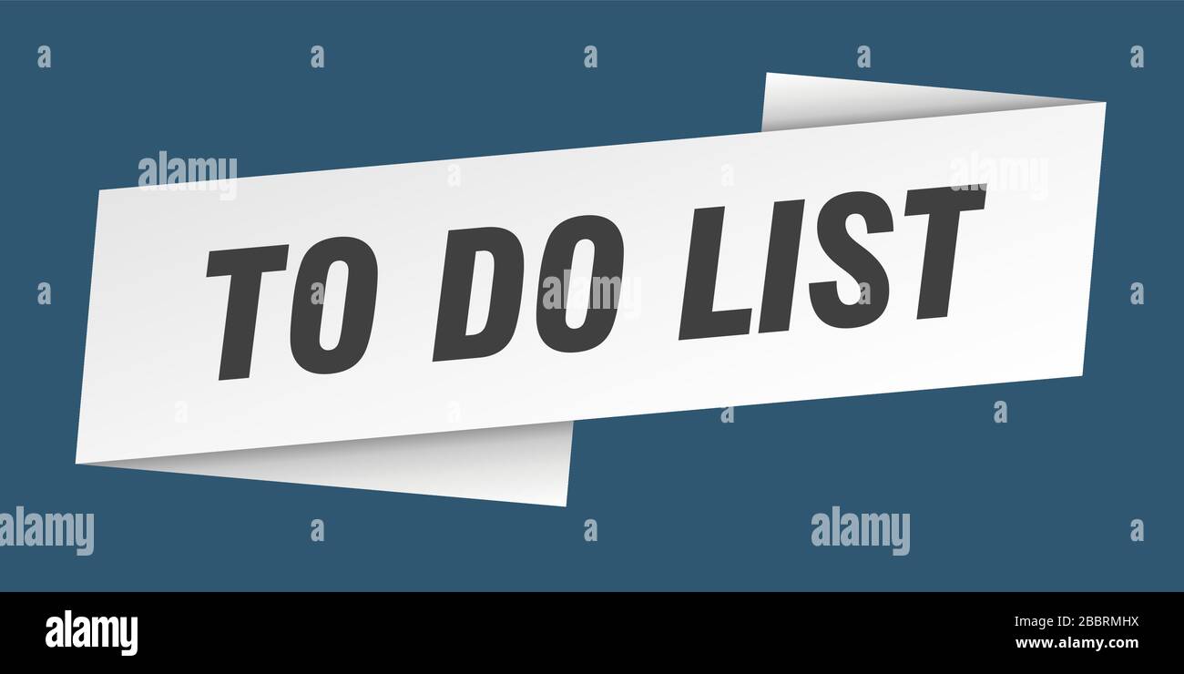 to do list banner template. to do list ribbon label sign Stock Vector ...