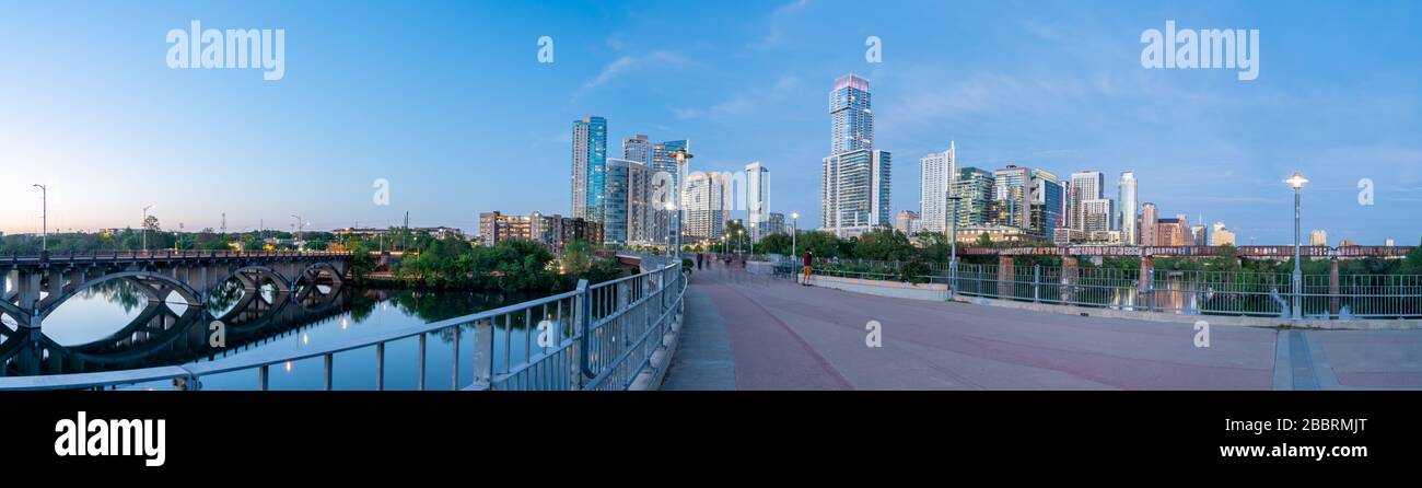 Austin, Texas - March 28, 2020: A View of Downtown Austin Skyline from ...