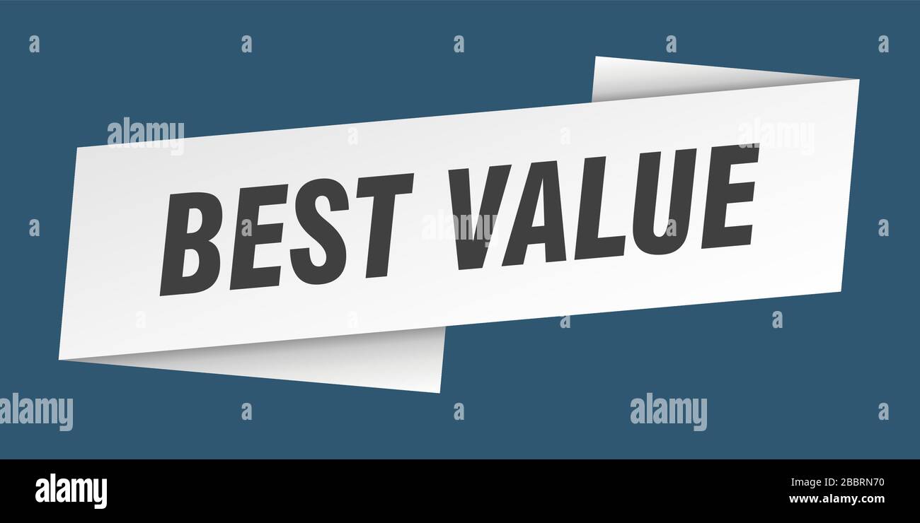 best value banner template. best value ribbon label sign Stock Vector ...