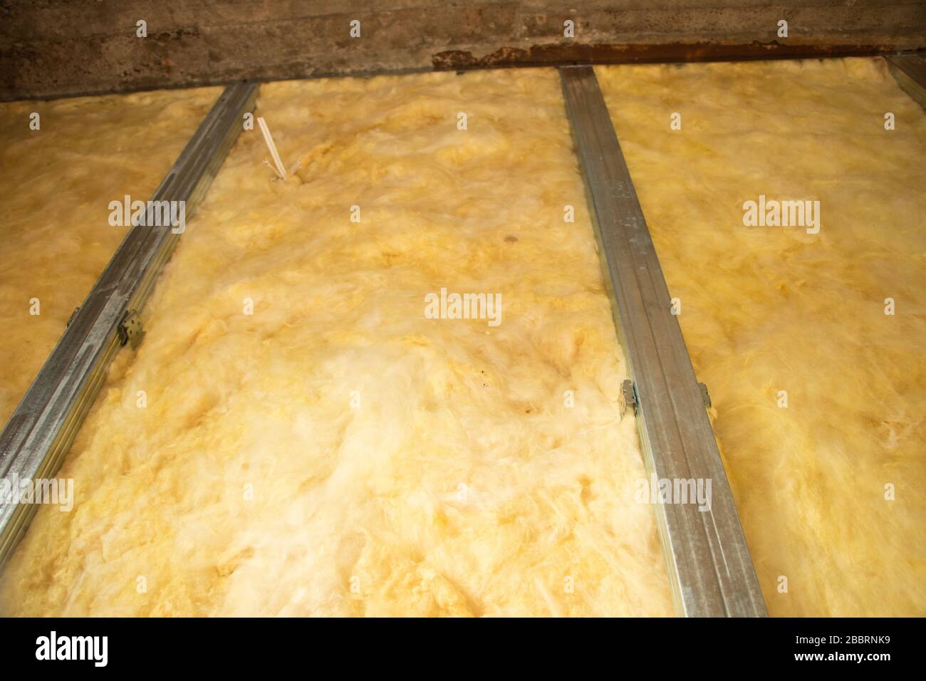 repair of house floor insulation and wall insulation Stock Photo - Alamy