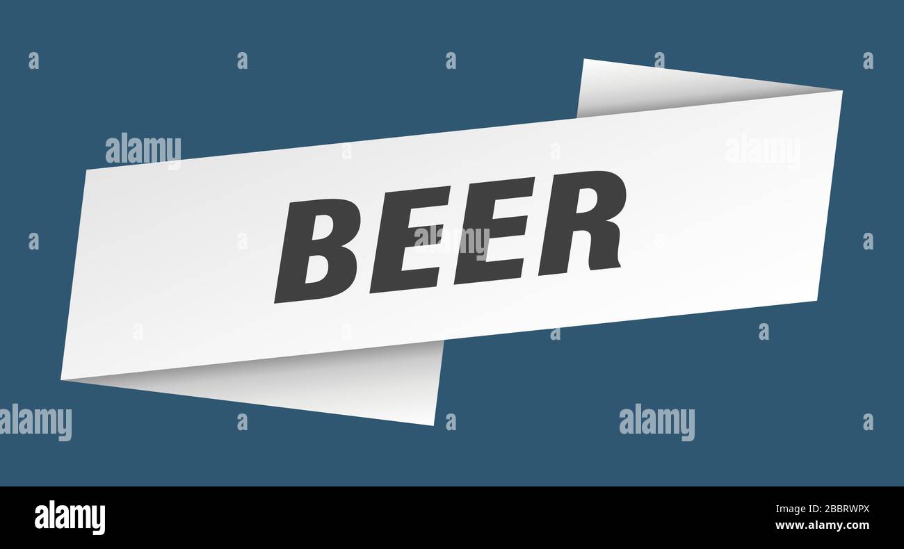 beer banner template. beer ribbon label sign Stock Vector Image & Art ...