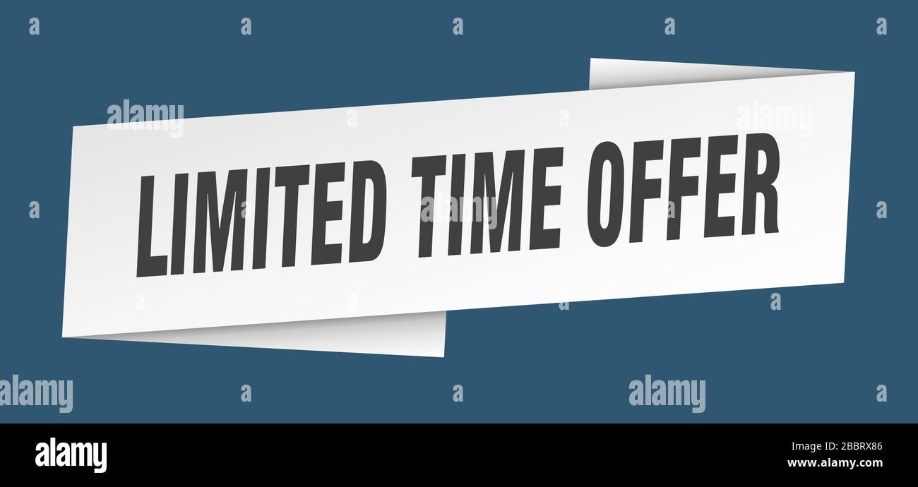 limited time offer banner template. limited time offer ribbon label ...