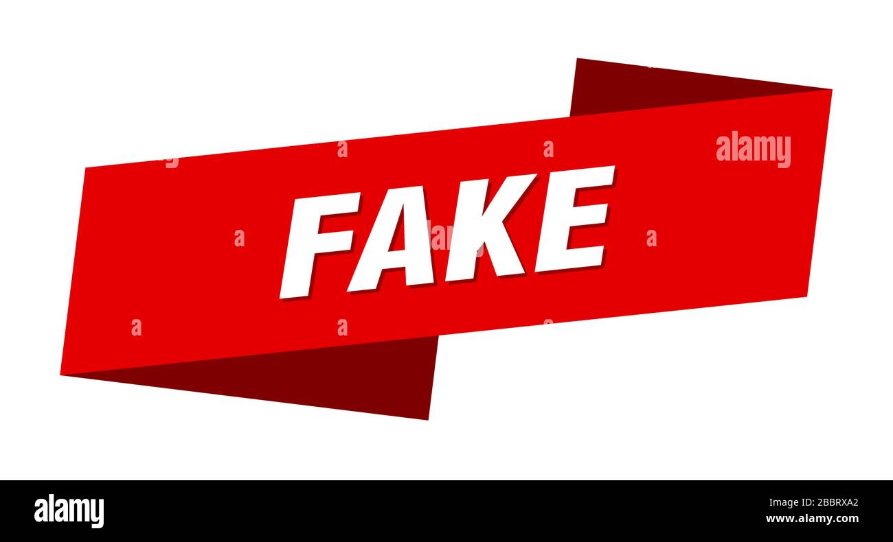 fake banner template. fake ribbon label sign Stock Vector Image & Art ...