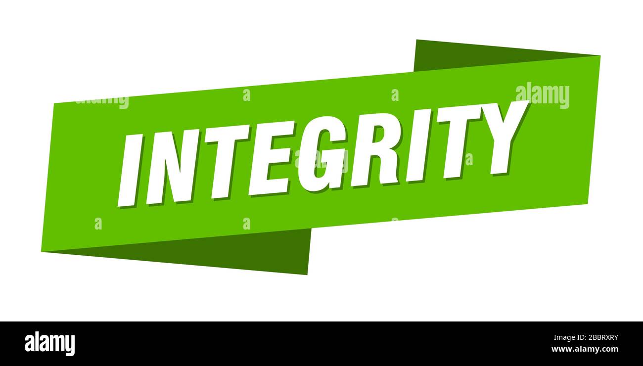 integrity banner template. integrity ribbon label sign Stock Vector ...