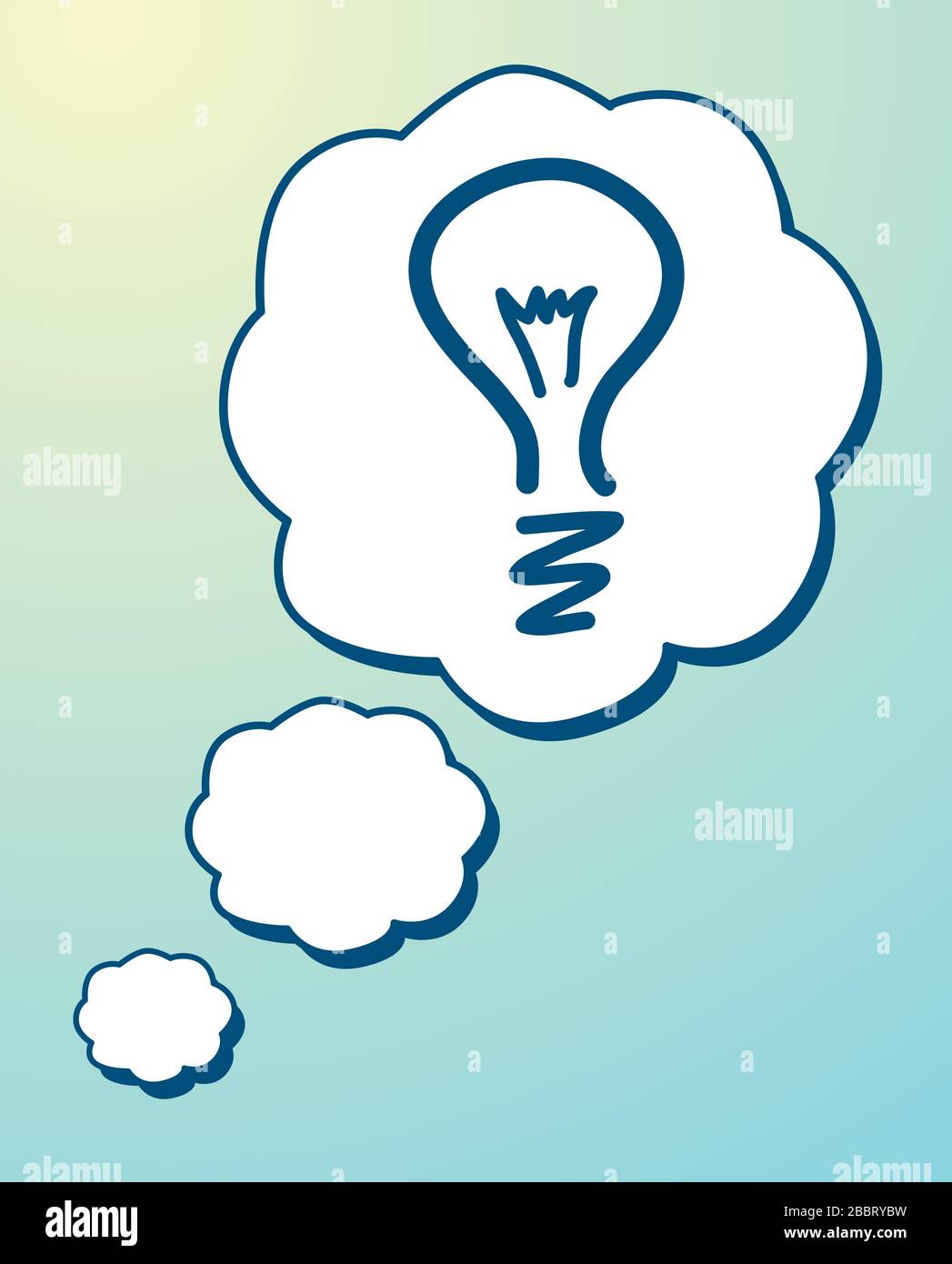 Light bulb thought bubble hi-res stock photography and images - Alamy