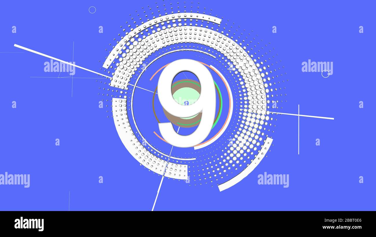 Abstract background with the number nine Stock Photo - Alamy