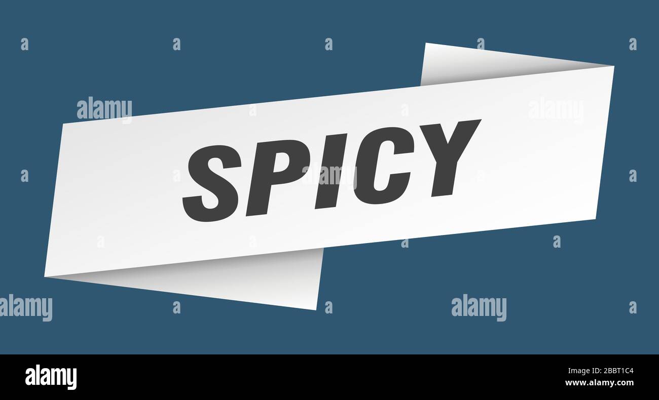 spicy banner template. spicy ribbon label sign Stock Vector Image & Art ...