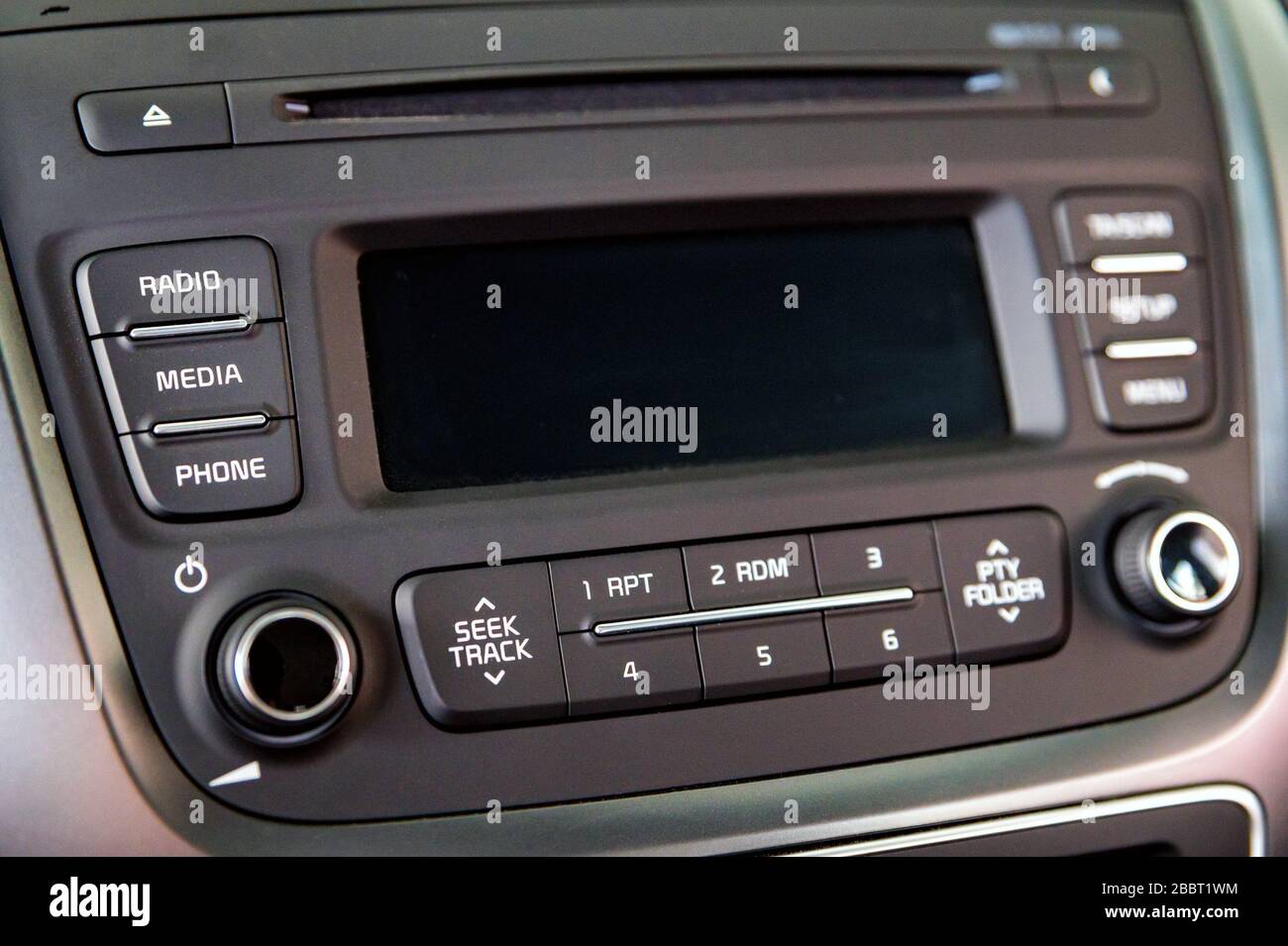 Close up multimedia control panel of modern car Stock Photo - Alamy