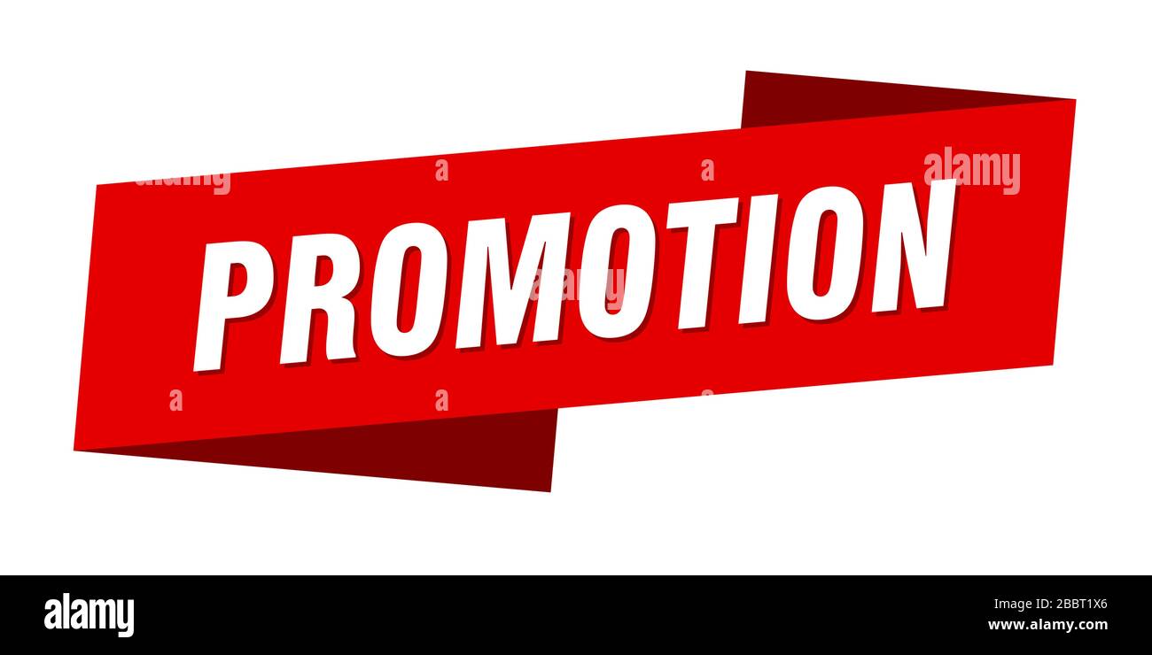 promotion banner template. promotion ribbon label sign Stock Vector ...