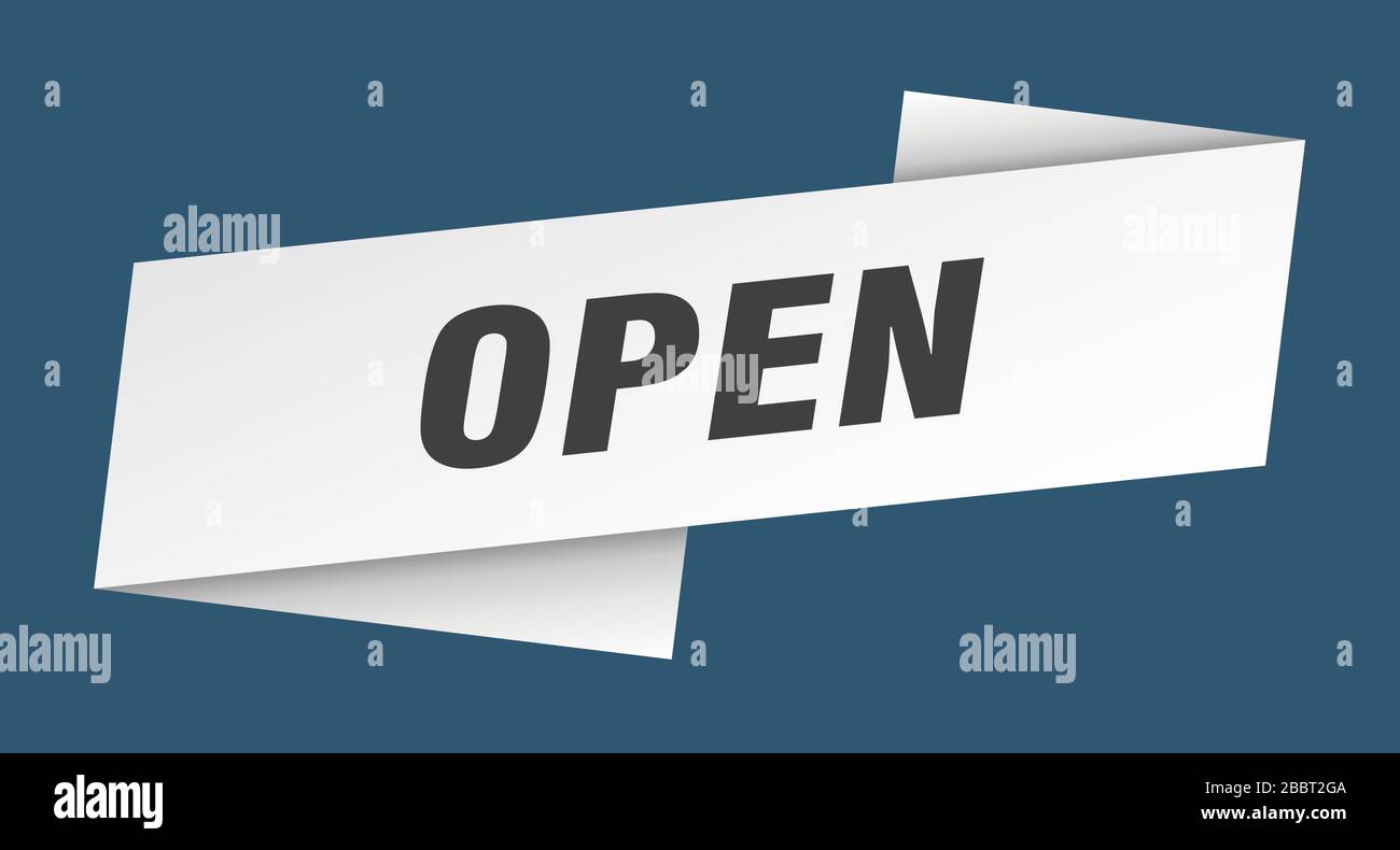 open banner template. open ribbon label sign Stock Vector Image & Art ...