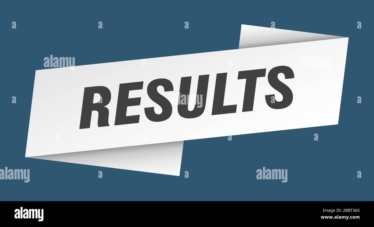 results banner template. results ribbon label sign Stock Vector Image ...