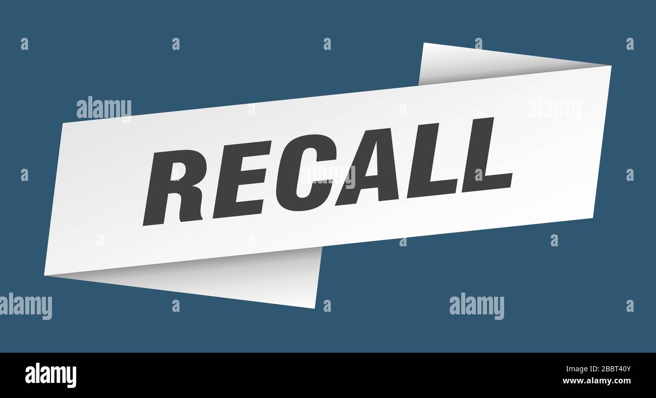 recall banner template. recall ribbon label sign Stock Vector Image ...