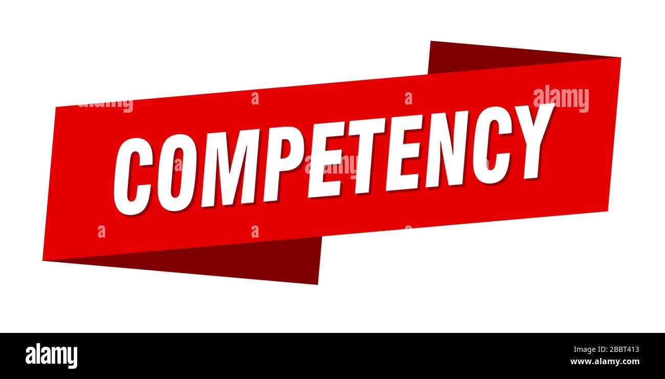 competency banner template. competency ribbon label sign Stock Vector ...