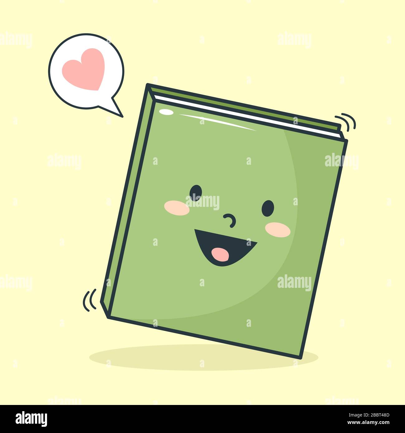 Cute Illustration of The Jump Book in Cartoon Style on Soft Background ...