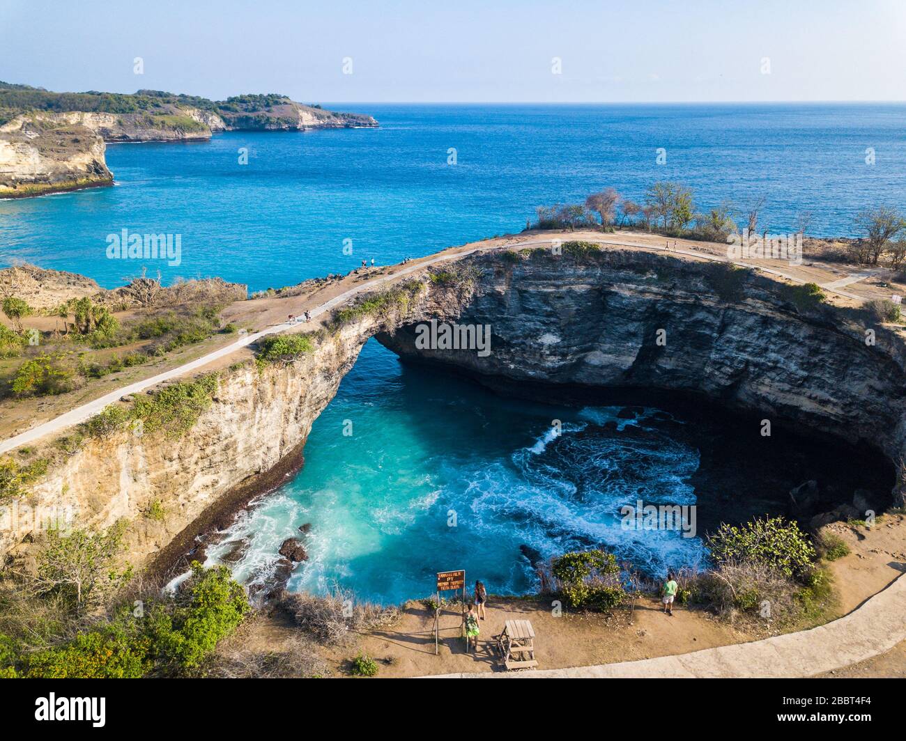 Broken Beach aerial in Nusa Penida Bali Indonesia Stock Photo - Alamy