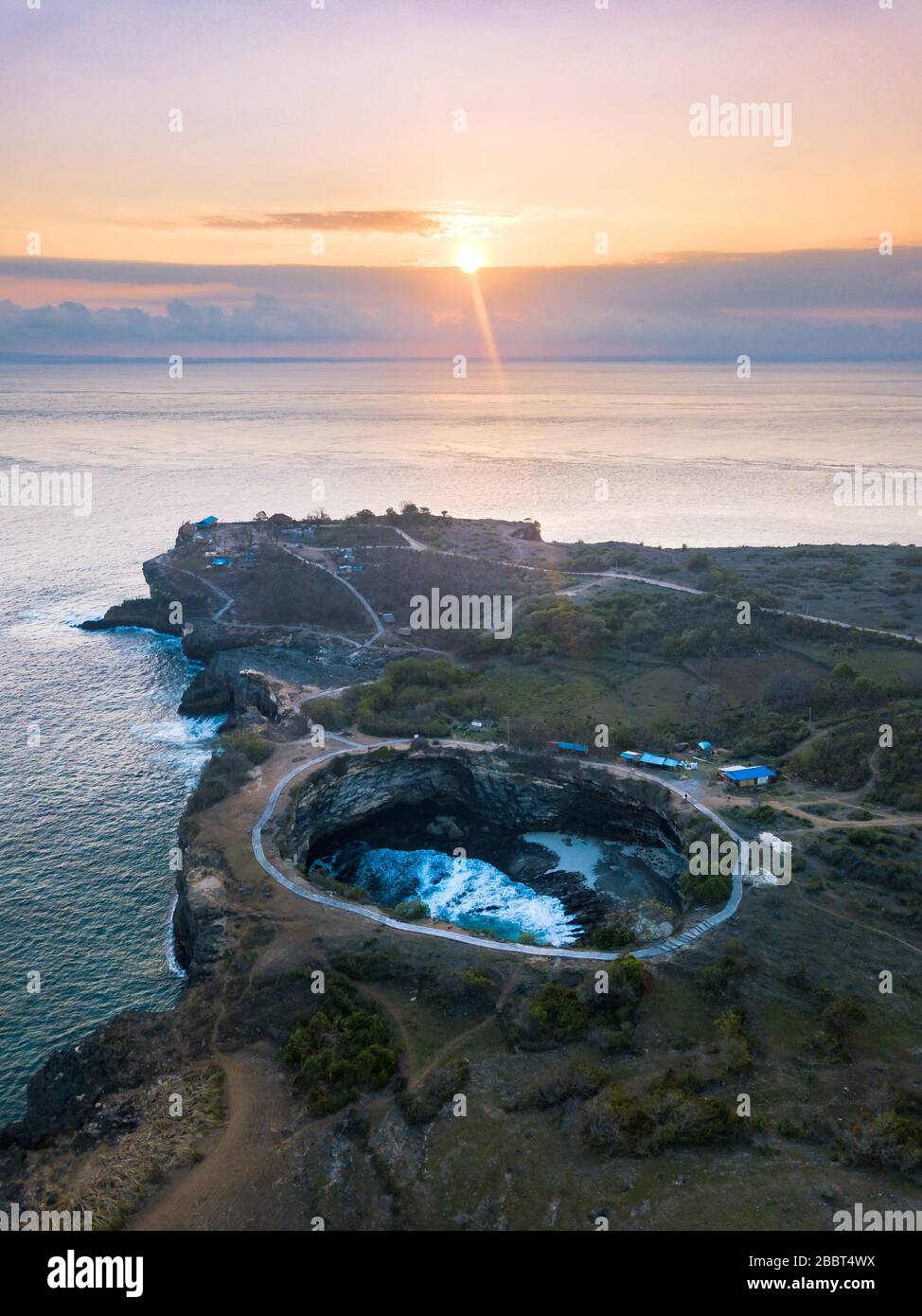 Broken Beach aerial in Nusa Penida Bali Indonesia Stock Photo - Alamy