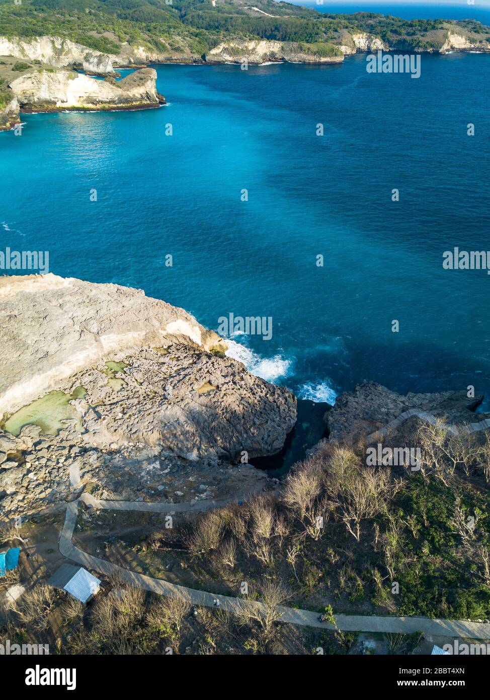 Broken Beach aerial in Nusa Penida Bali Indonesia Stock Photo - Alamy