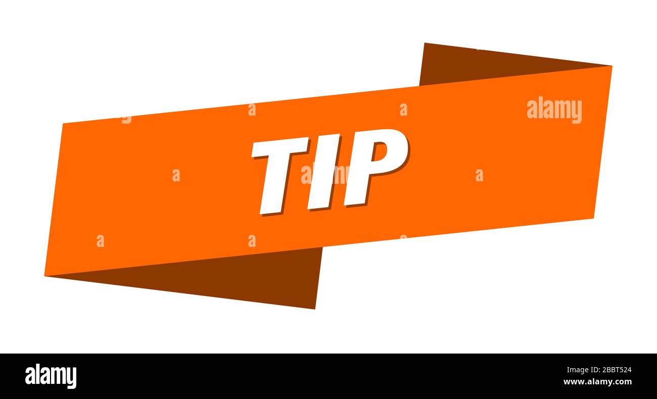 tip banner template. tip ribbon label sign Stock Vector Image & Art - Alamy