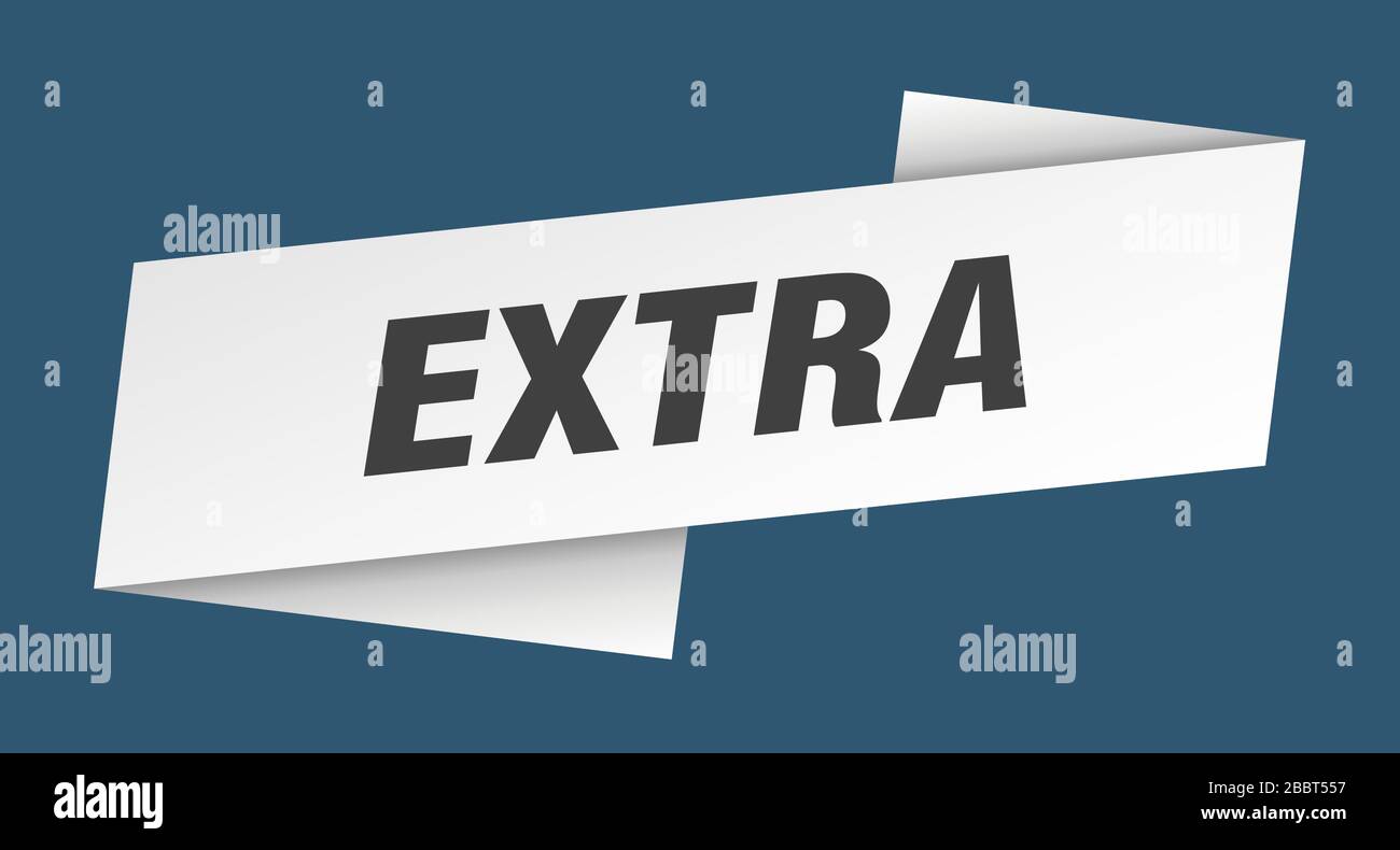 extra banner template. extra ribbon label sign Stock Vector Image & Art ...