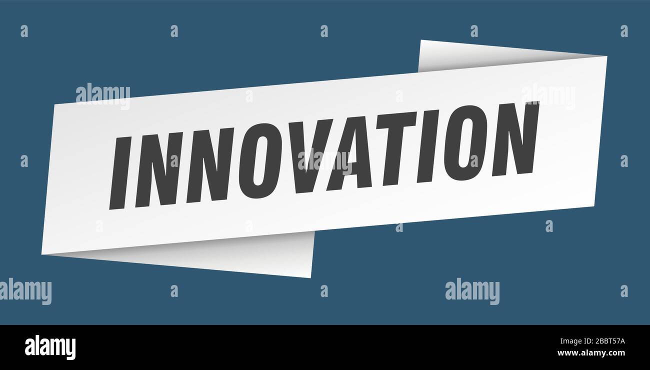innovation banner template. innovation ribbon label sign Stock Vector ...