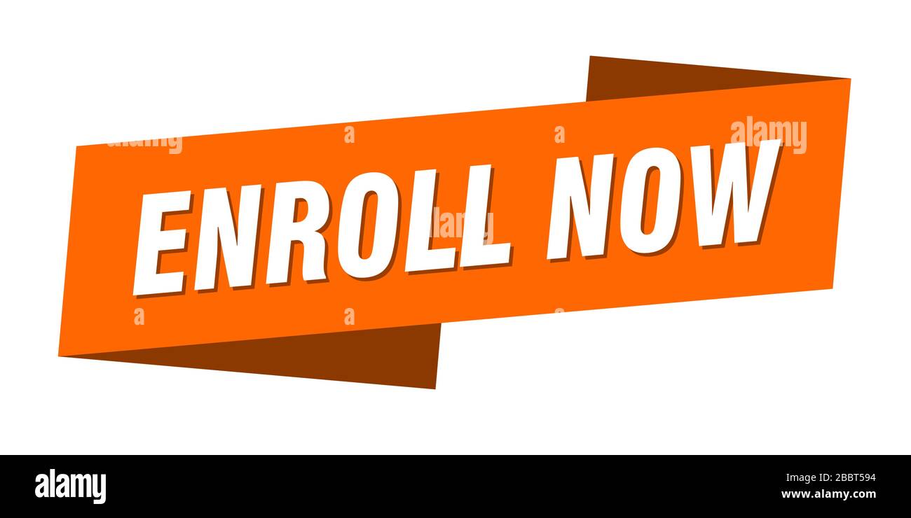 enroll now banner template. enroll now ribbon label sign Stock Vector ...