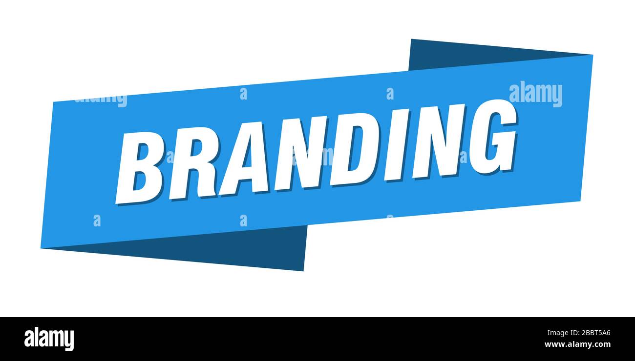 branding banner template. branding ribbon label sign Stock Vector Image ...