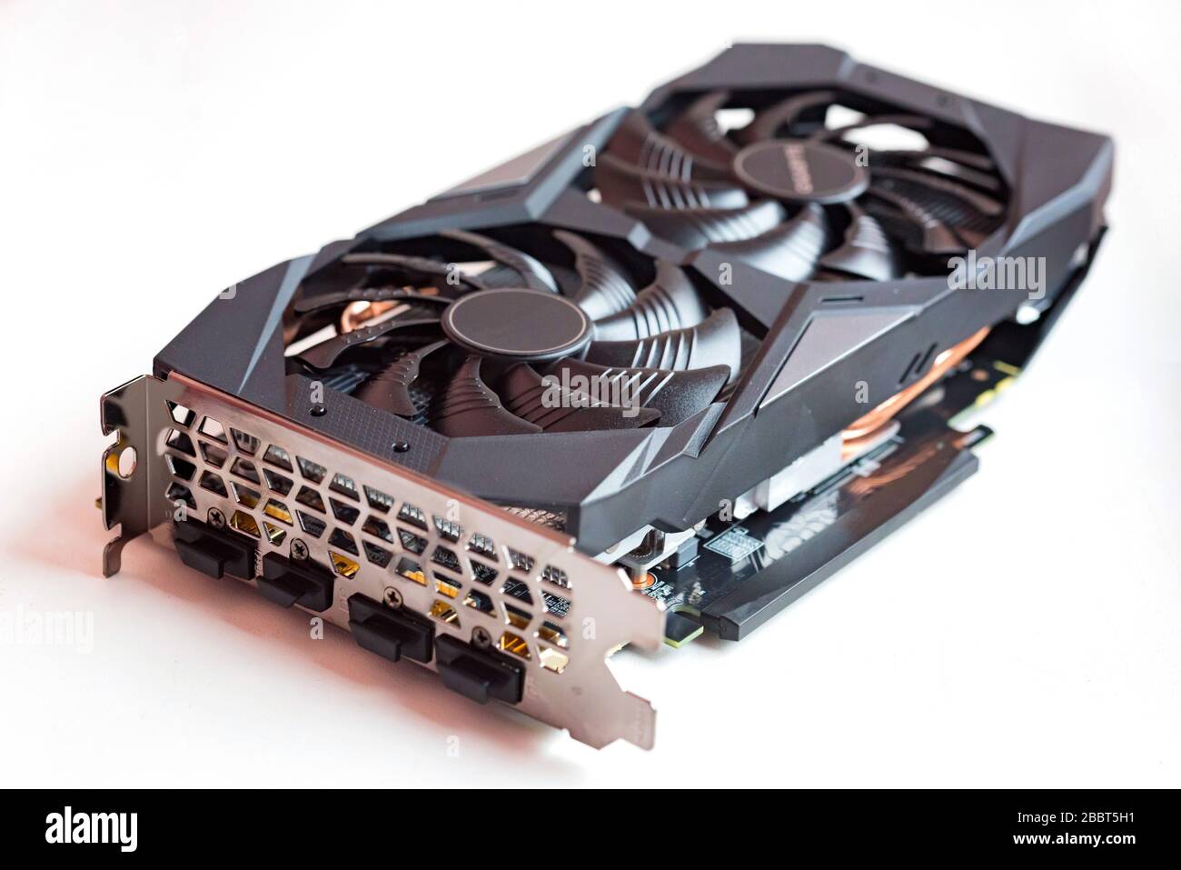 Graphic video card for personal computer isolated on white Stock Photo ...