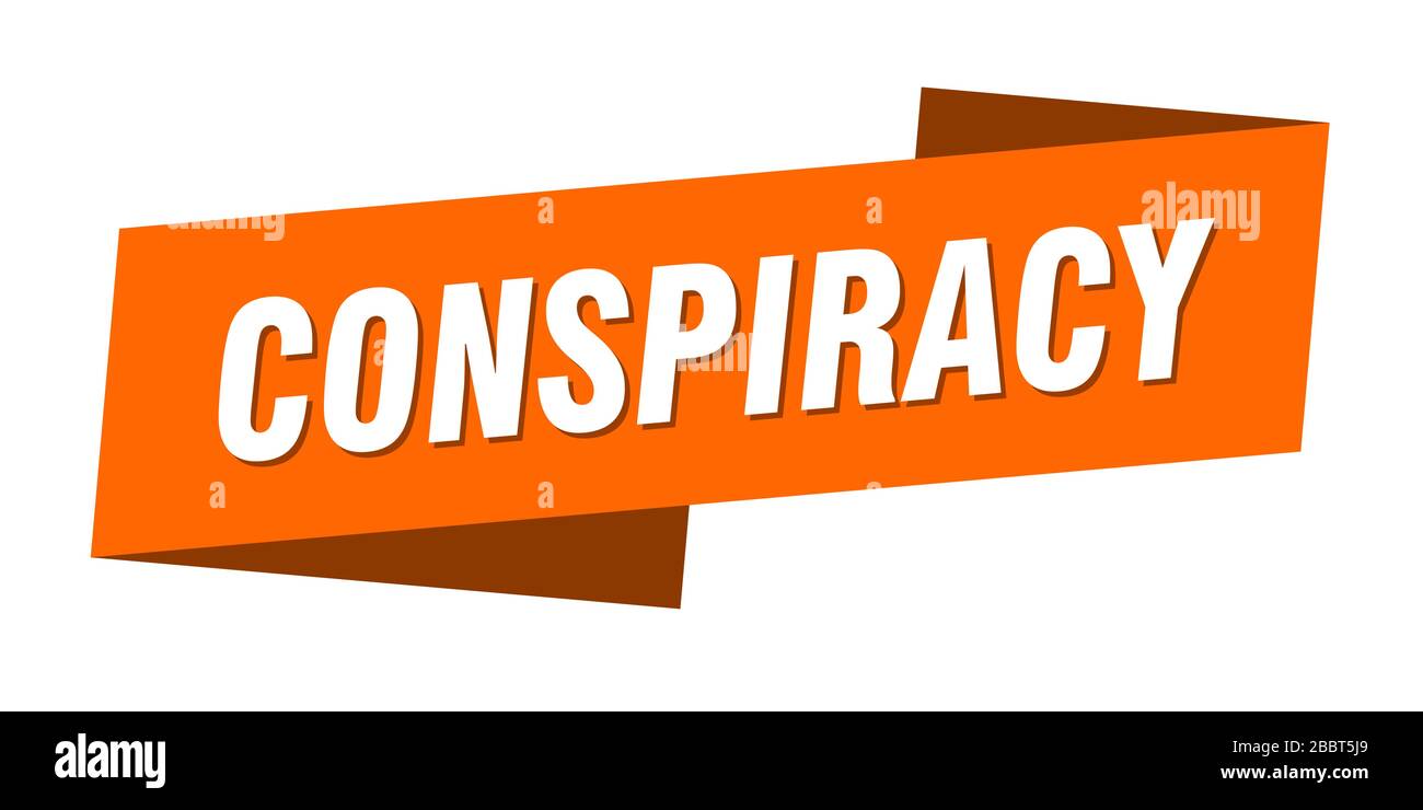 conspiracy banner template. conspiracy ribbon label sign Stock Vector ...
