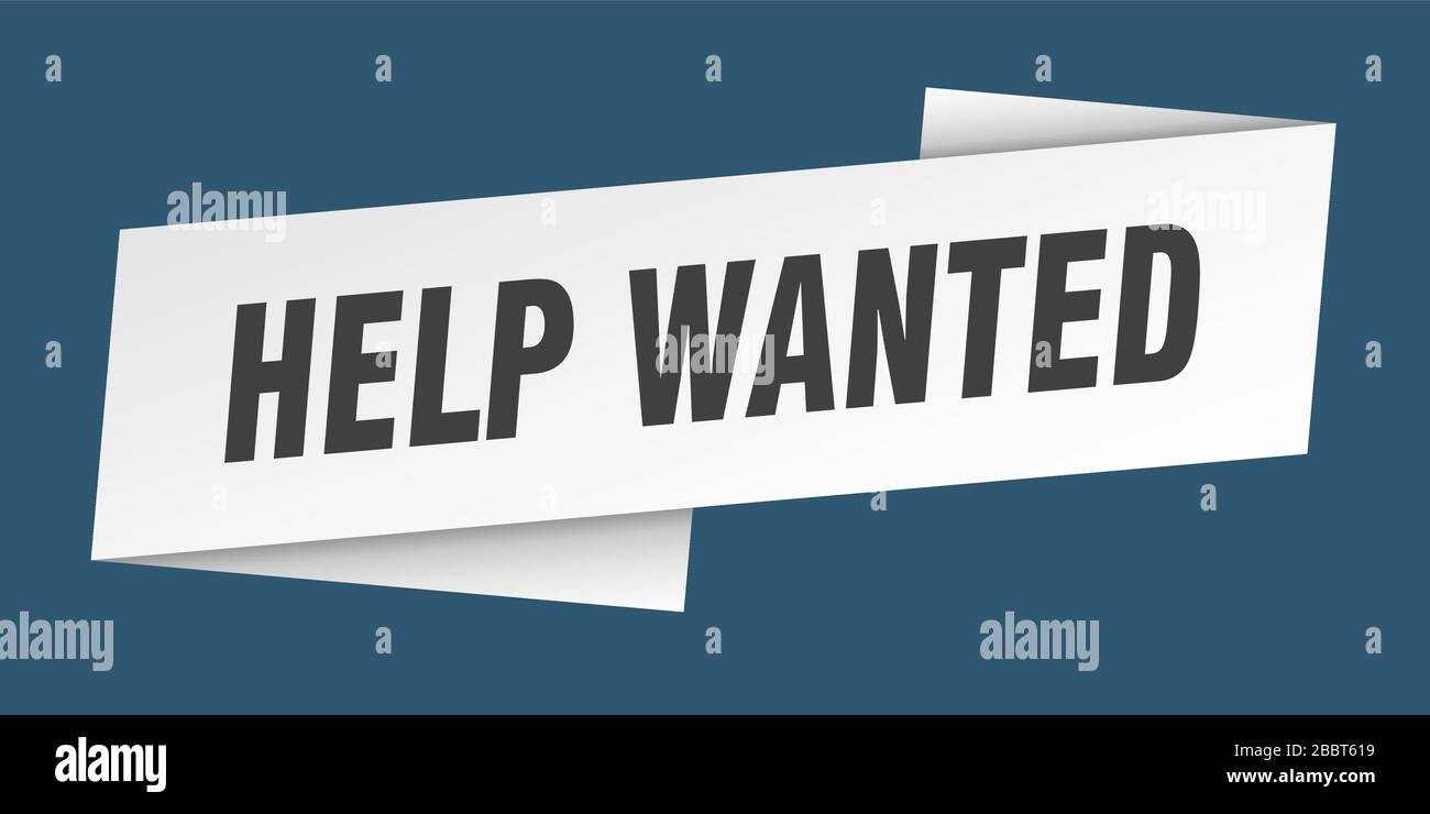 help wanted banner template. help wanted ribbon label sign Stock Vector ...