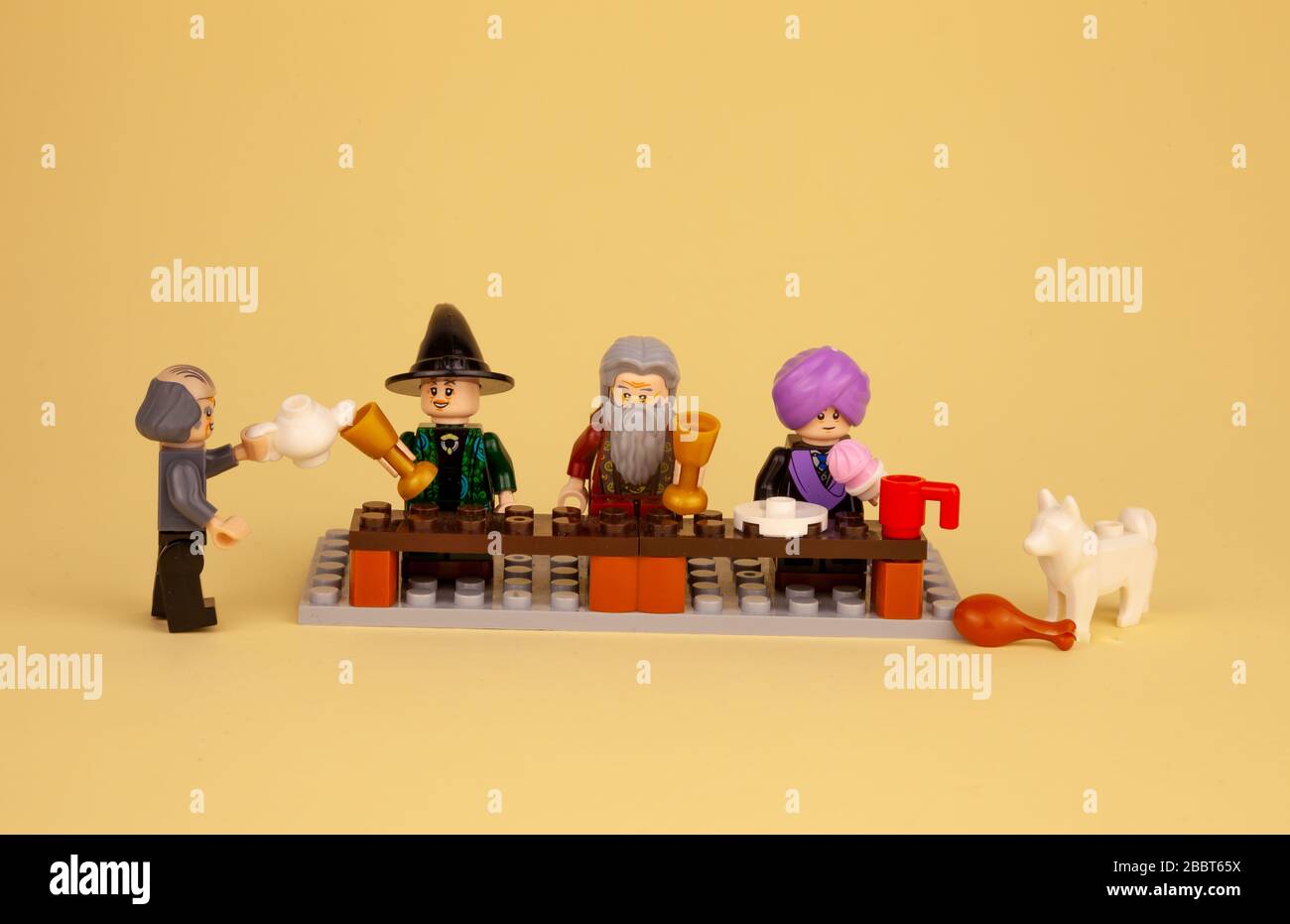 Ukraine, Kyiv - April 1, 2020: Lego men and figures from the Harry ...