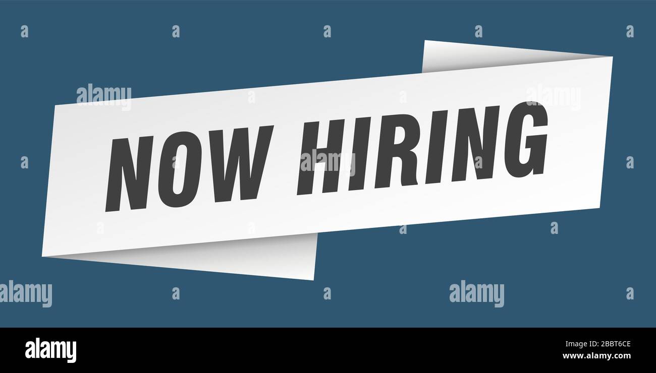 now hiring banner template. now hiring ribbon label sign Stock Vector ...
