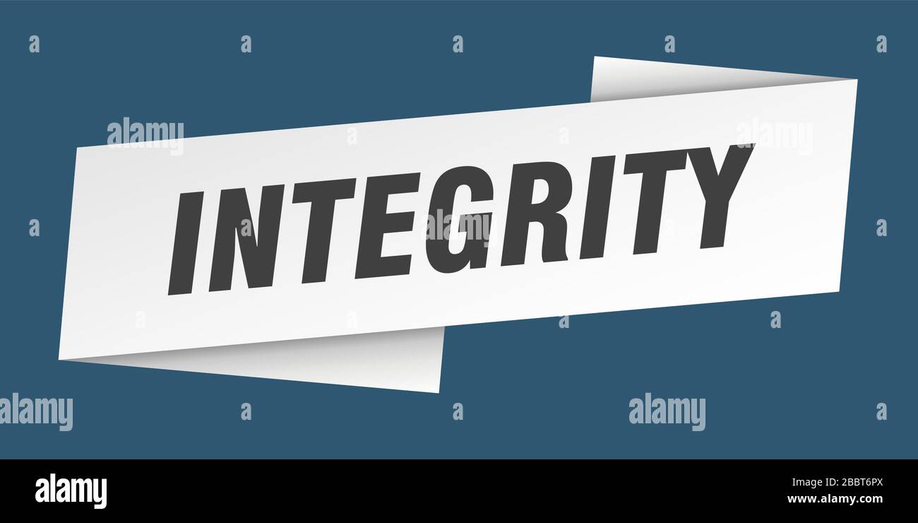 integrity banner template. integrity ribbon label sign Stock Vector ...