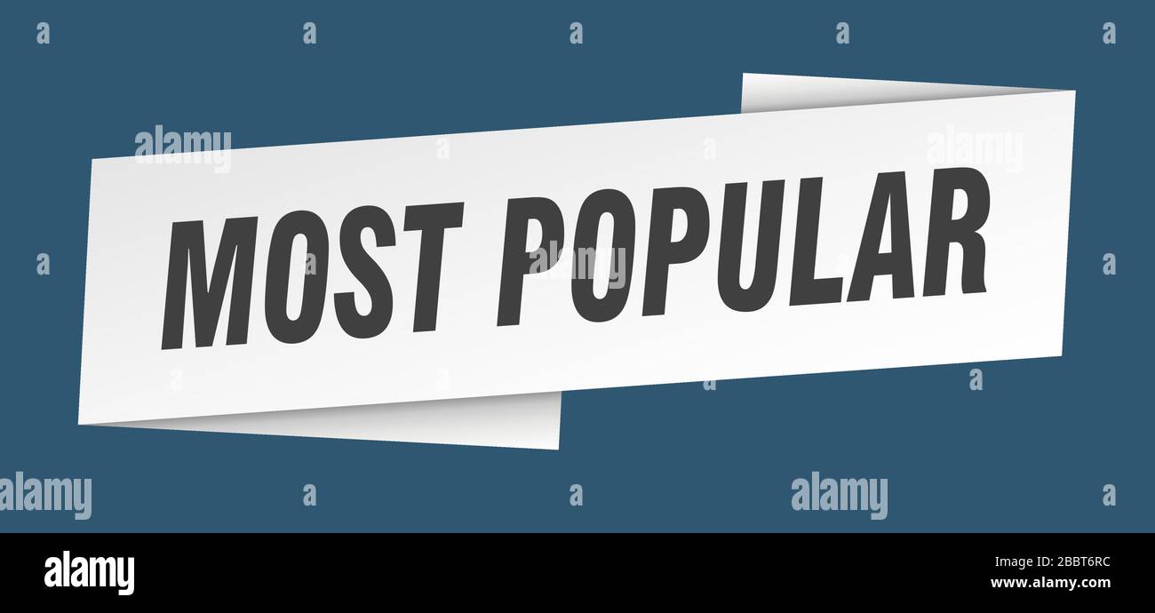 most popular banner template. most popular ribbon label sign Stock ...