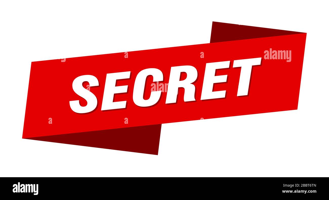 secret banner template. secret ribbon label sign Stock Vector Image ...