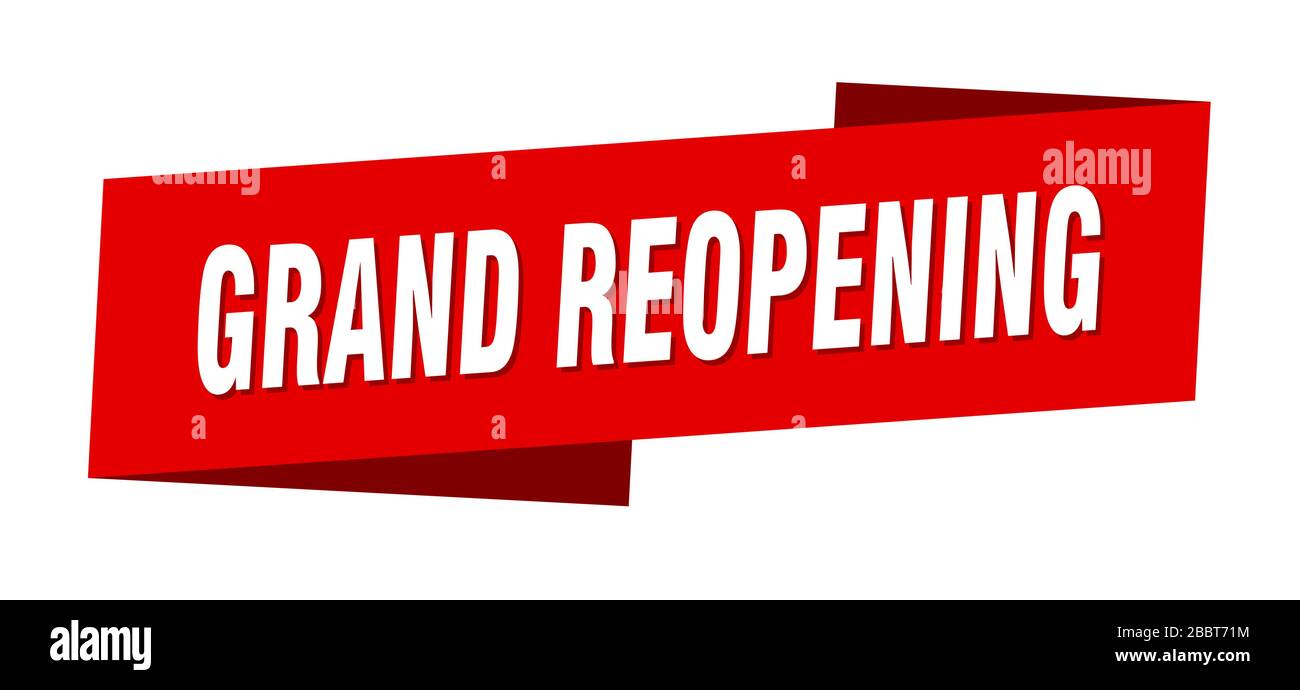 grand reopening banner template. grand reopening ribbon label sign ...