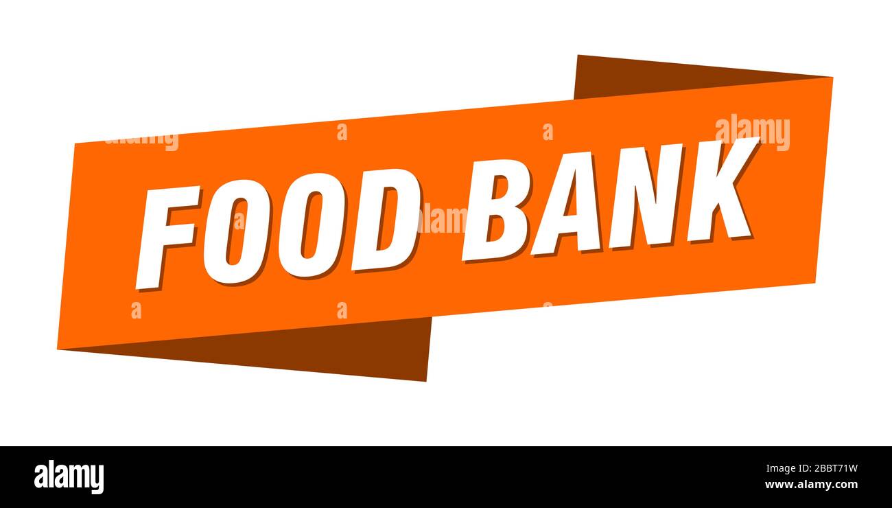 food bank banner template. food bank ribbon label sign Stock Vector ...