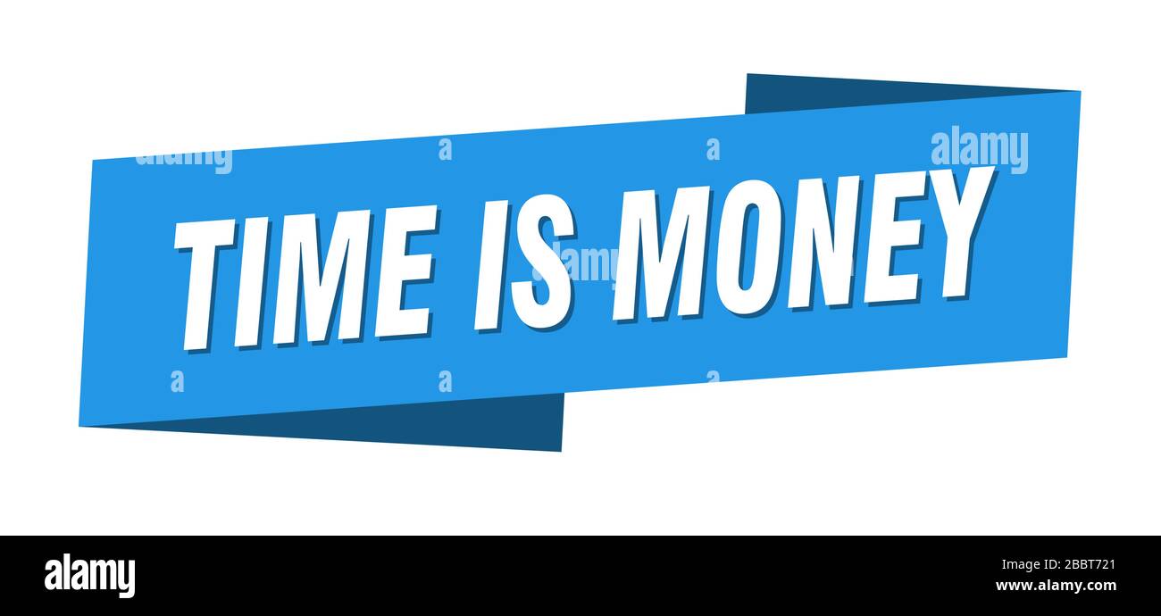 time is money banner template. time is money ribbon label sign Stock ...