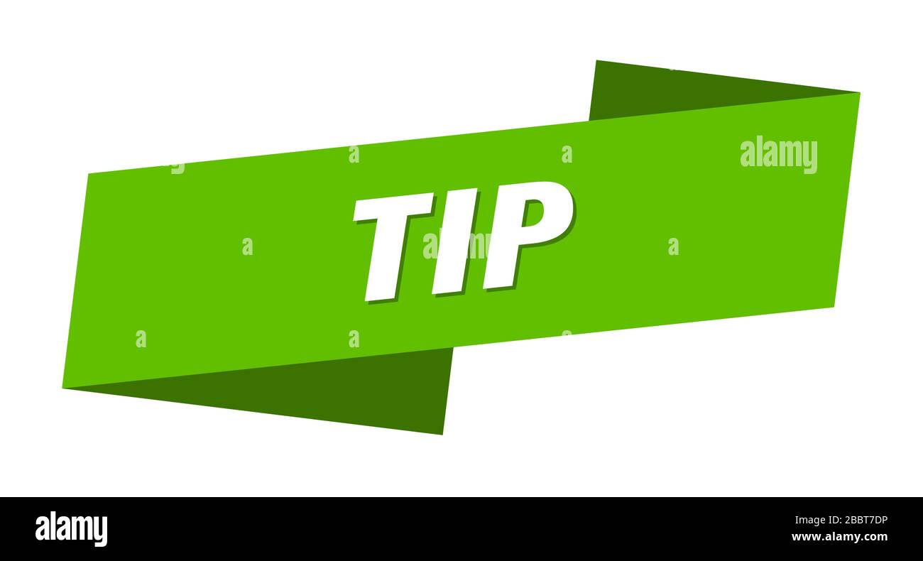 tip banner template. tip ribbon label sign Stock Vector Image & Art - Alamy