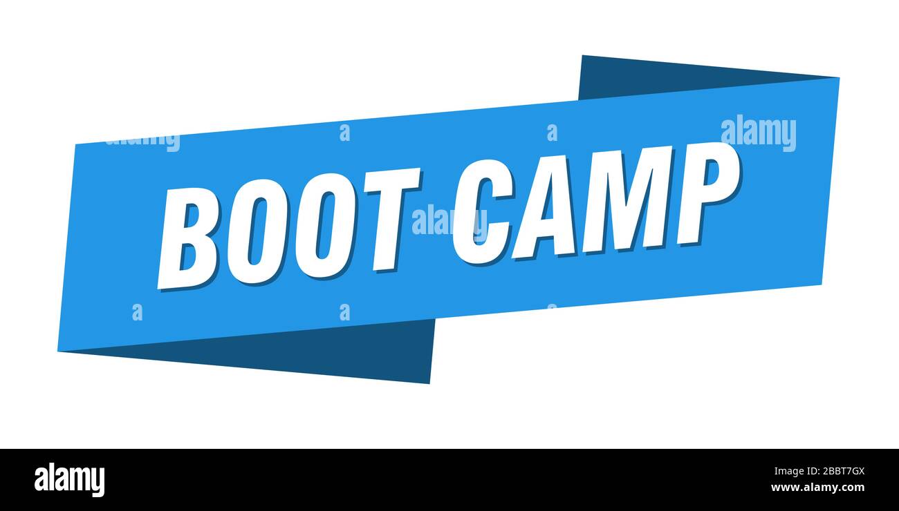 boot camp banner template. boot camp ribbon label sign Stock Vector ...