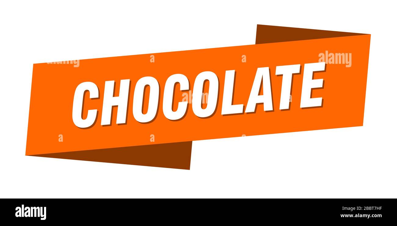chocolate banner template. chocolate ribbon label sign Stock Vector ...