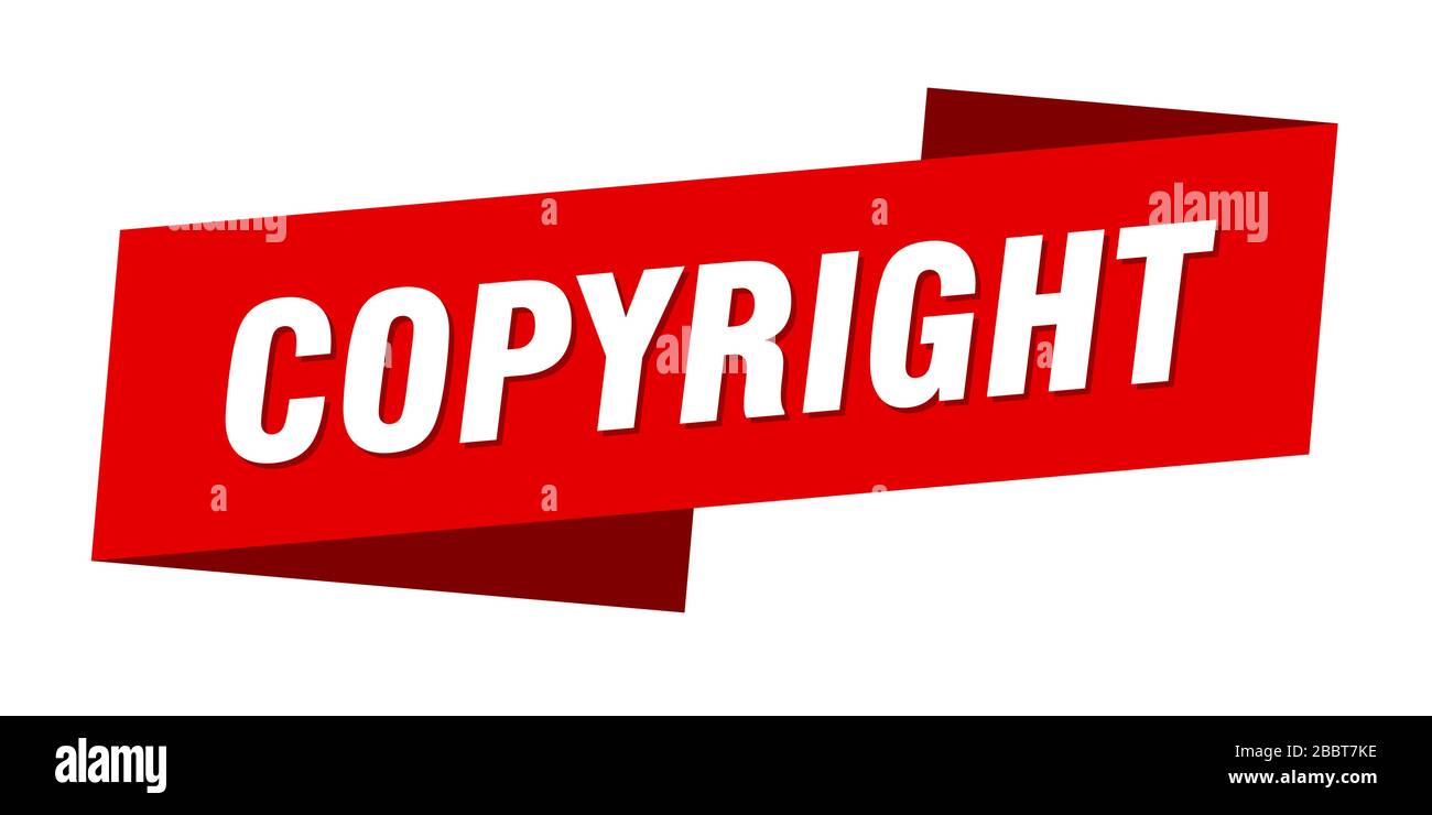 copyright banner template. copyright ribbon label sign Stock Vector ...