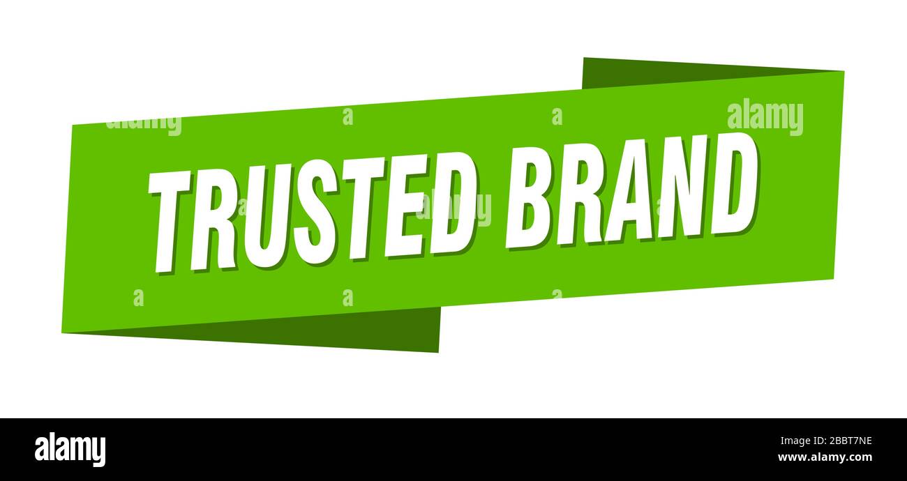 trusted brand banner template. trusted brand ribbon label sign Stock ...