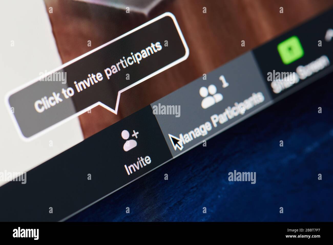 New-York , USA - April 1, 2020: Invite participant to zoom meeting on ...