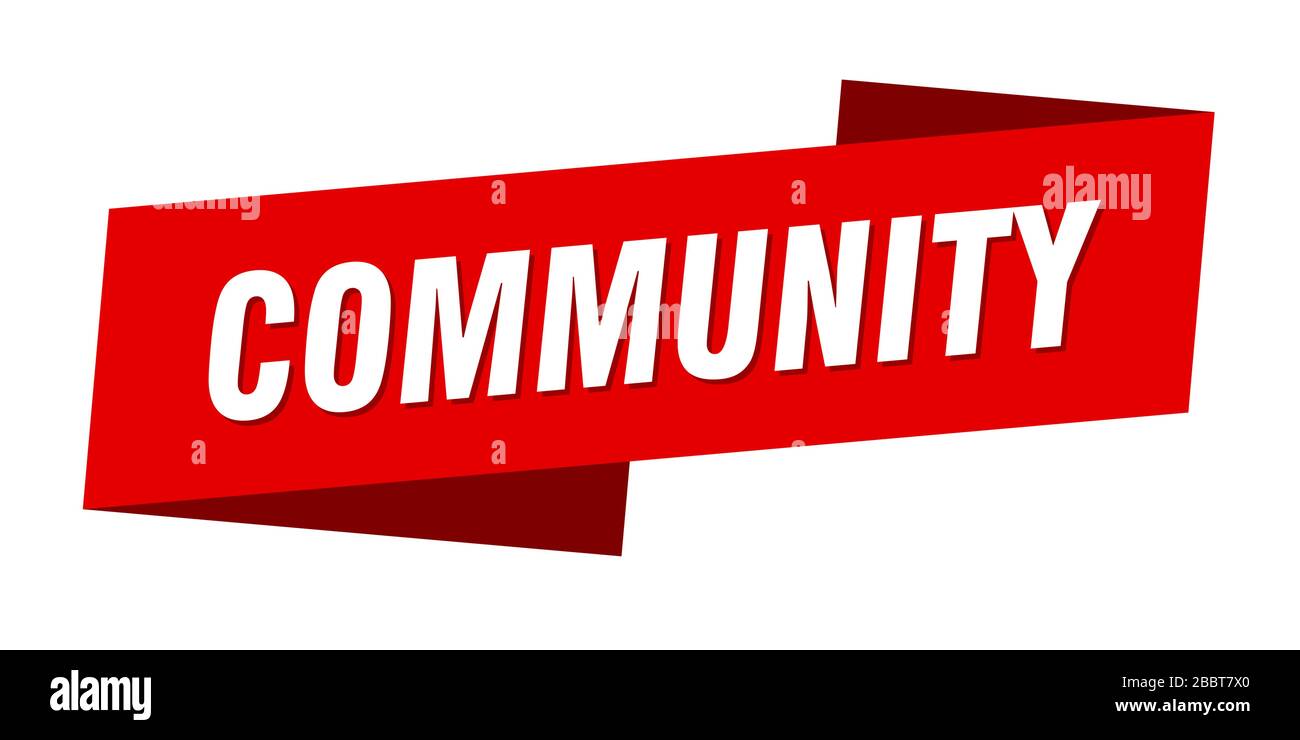 community banner template. community ribbon label sign Stock Vector ...