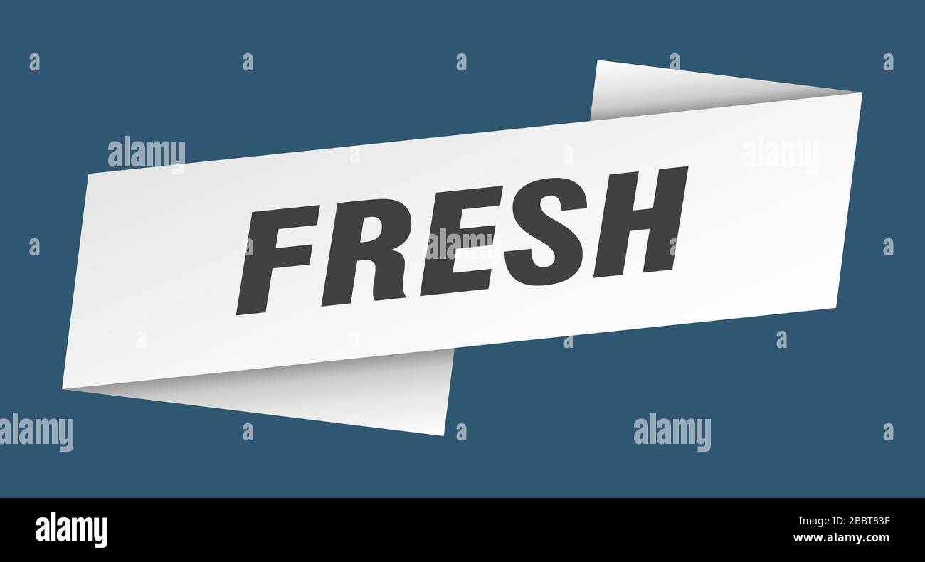 fresh banner template. fresh ribbon label sign Stock Vector Image & Art ...