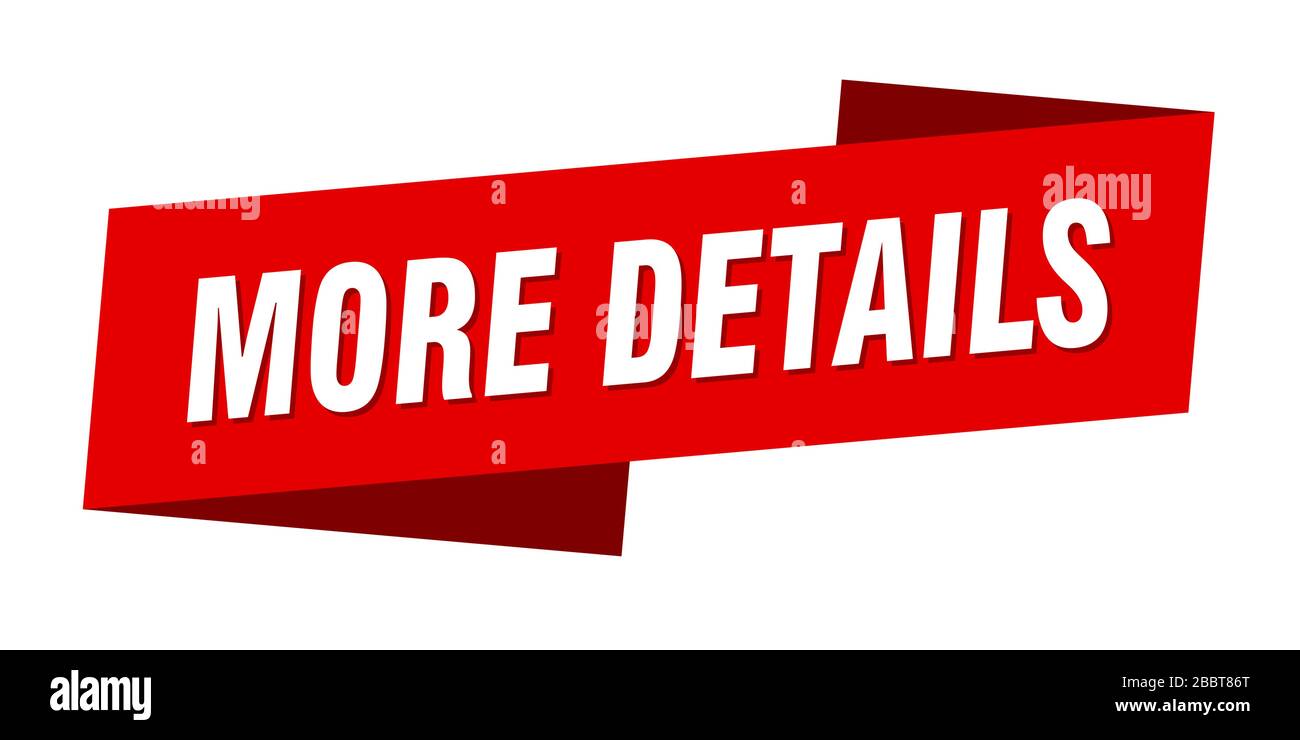 more details banner template. more details ribbon label sign Stock ...