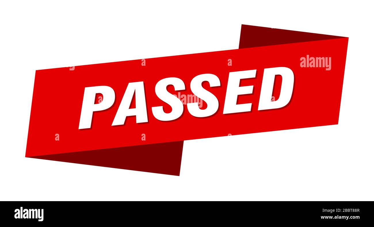 passed banner template. passed ribbon label sign Stock Vector Image ...